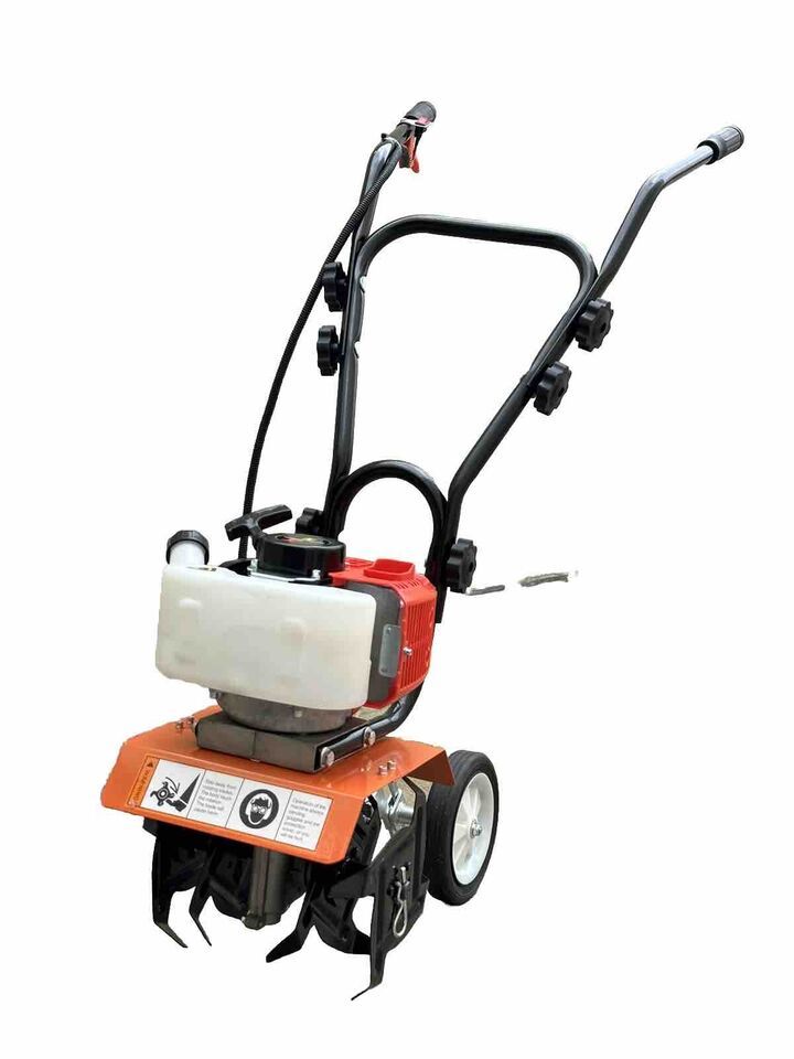 52cc 2 Stroke Gas Power Front Tine Tiller Cultivator Garden Earth Soil ...