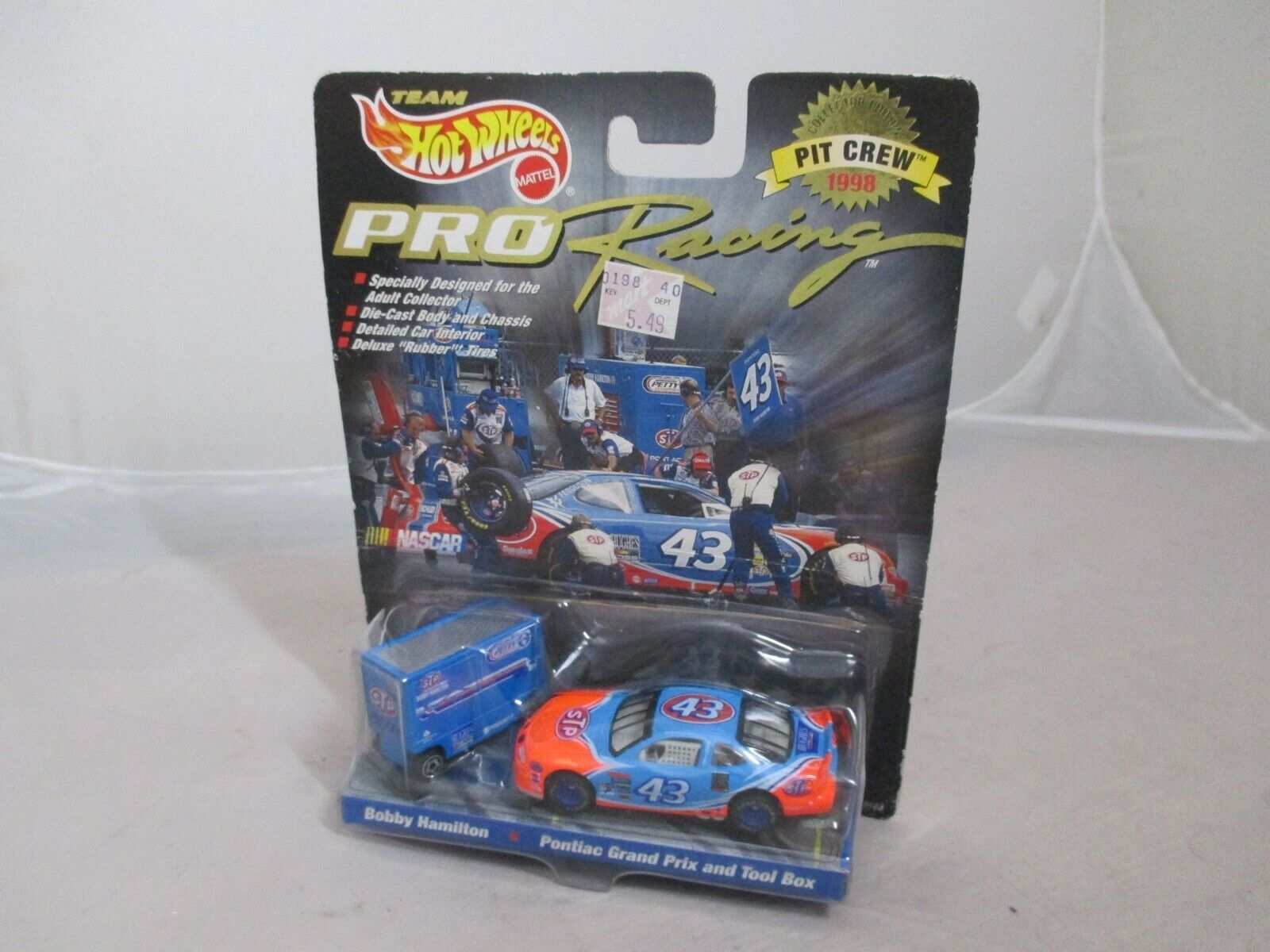 1998 Hot Wheels Pro Racing Pit Crew Series Bobby Hamilton #43 Pontiac ...