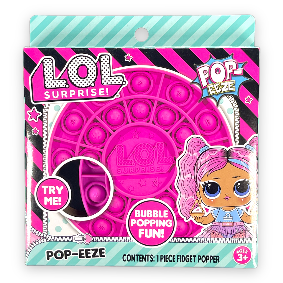 L.O.L. Surprise POP-EEZE Fidget Popper Bubble Popping Fun Ages 3+ Pink ...