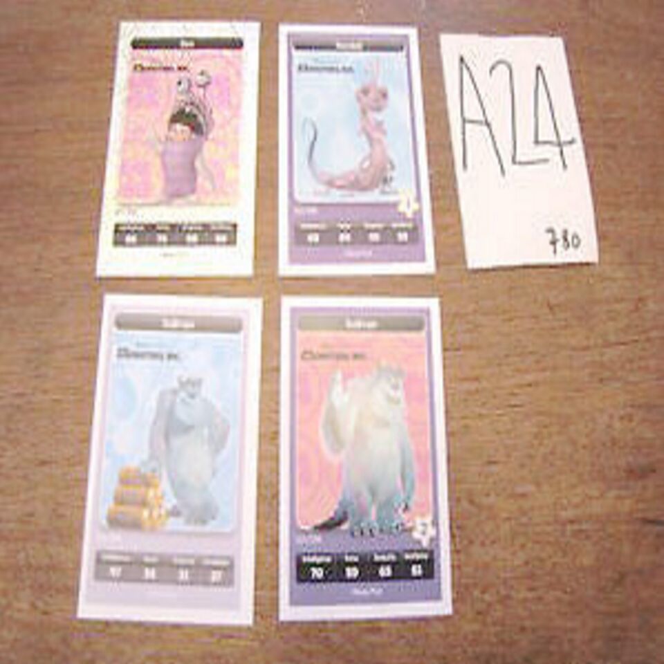 4 Esselunga Disney Pixar Monster Monsters A24 Figures- show original ...