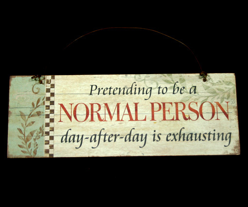 Small Wall Plaque Decoration Normal Person - Plaques & Signs