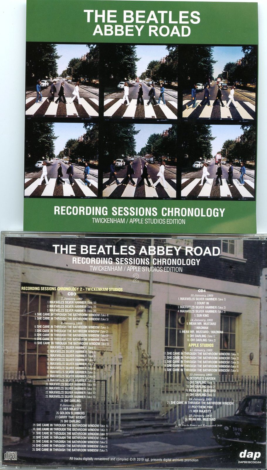 The Beatles- Abbey Road Recording Sessions Chronology Vol. 2 ( 2 CD SET ...