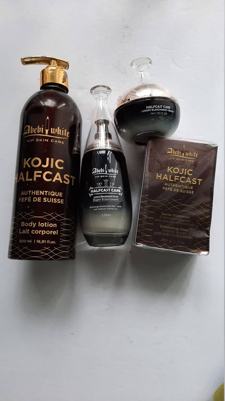 4 in 1 Abebi kojic half caste set:lotion,face cream,soap,serum - Health ...
