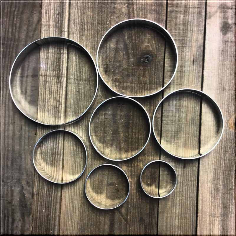 Set of 7 Round Circle Biscuit Metal Cookie Cutters #NAWK156 - Cookie ...