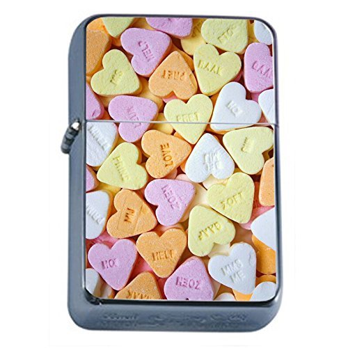 Heart Candies Flip Top Dual Torch Em1 Smoking Cigarette Silver ...