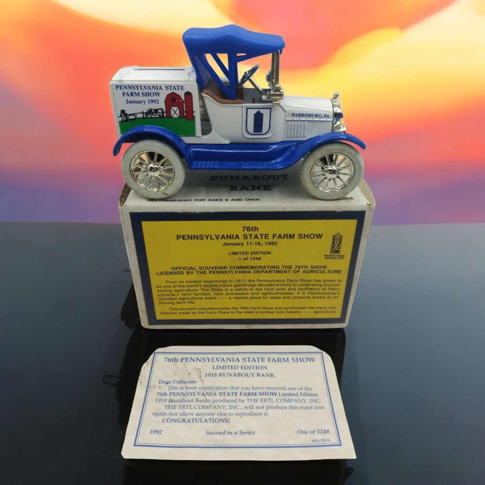 Ertl Diecast Vehicle Bank - PA Farm Show 1992 - 1918 Runabout Truck ...