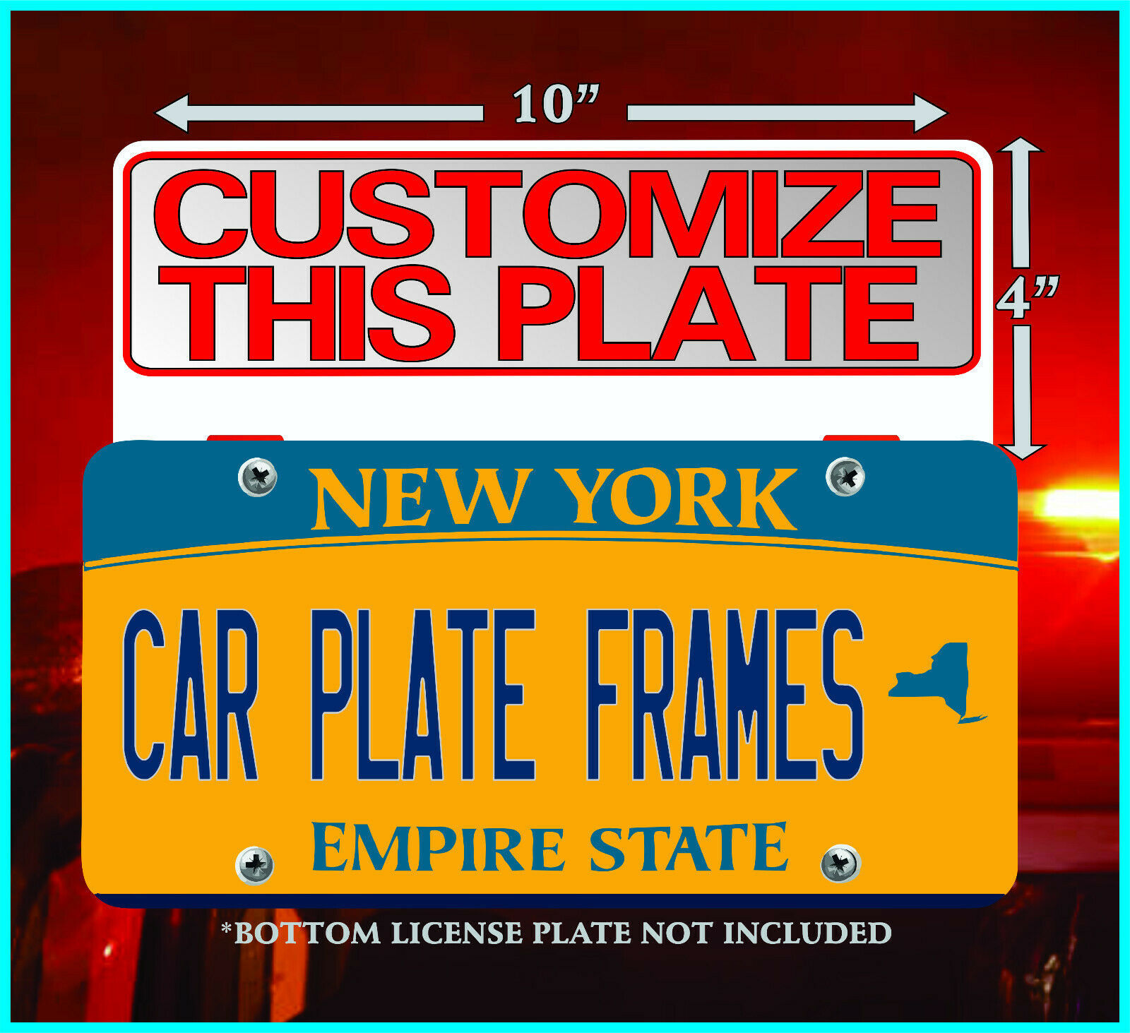 REFLECTIVE FIREFIGHTER EMT Paramedic Custom License Plate Topper ...