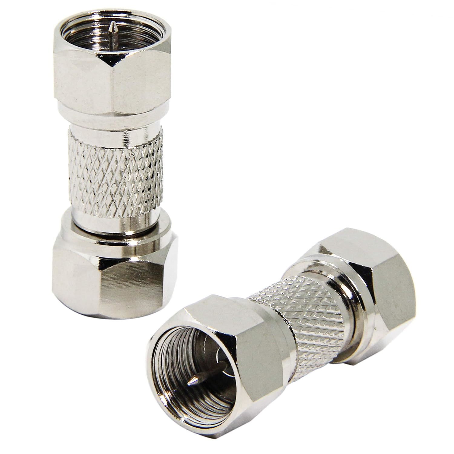 Male To Male Coax Connector, 2-Pack 75 Ohm F Type Rg6 Coaxial Cable ...