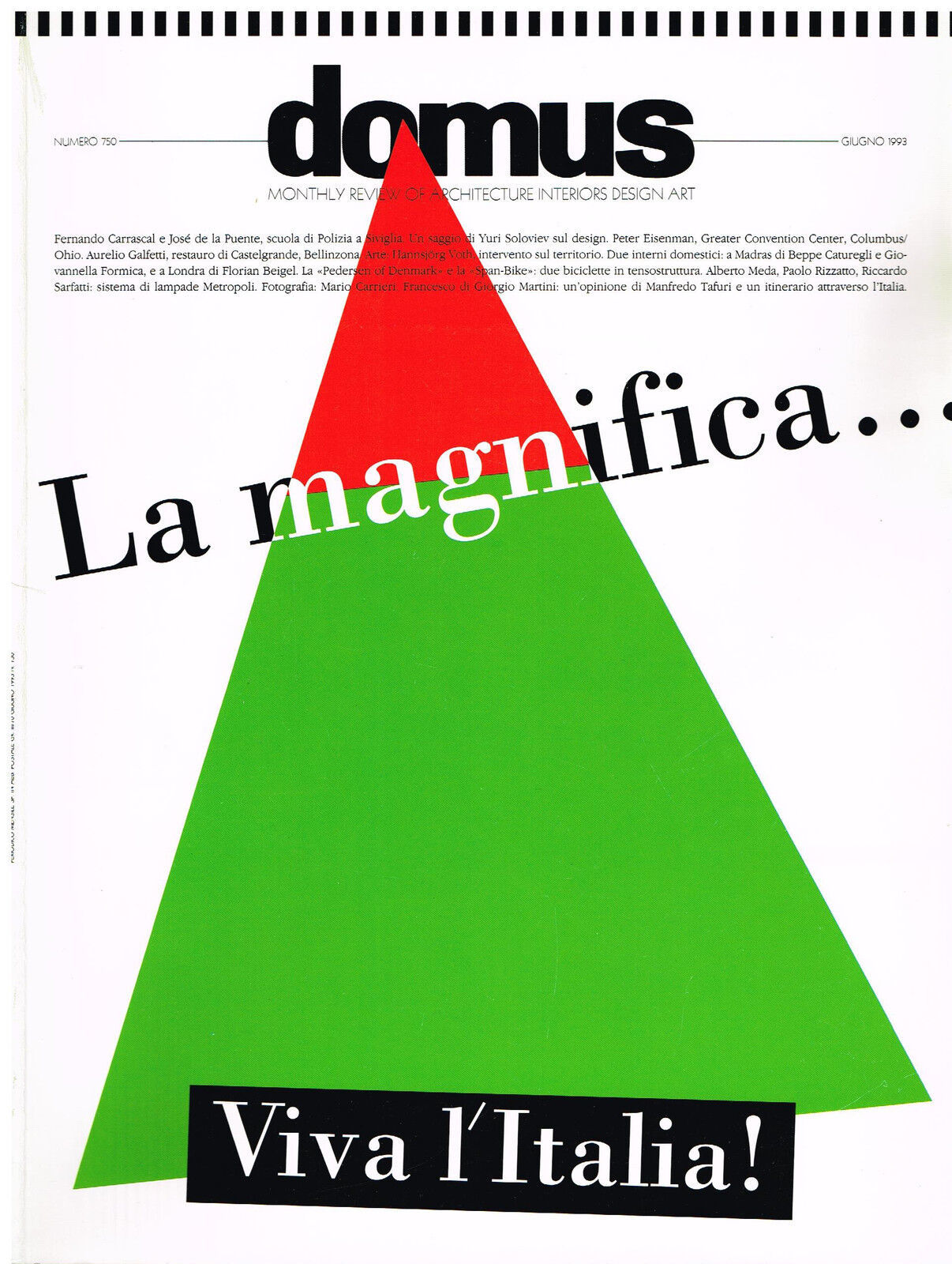 Domus Magazine No. 750 - June 1993 Italian Architecture and Design ...