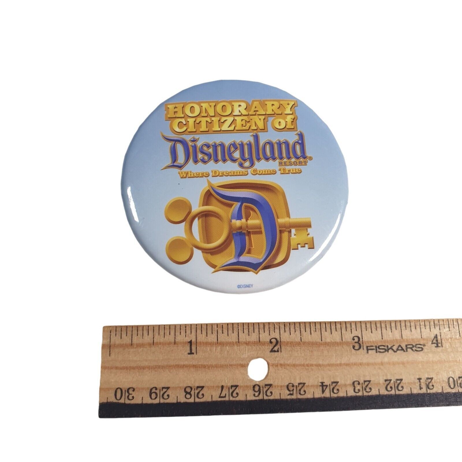 Disney Button Honorary Citizen Visit Pin Reward Collector 3 Inch ...