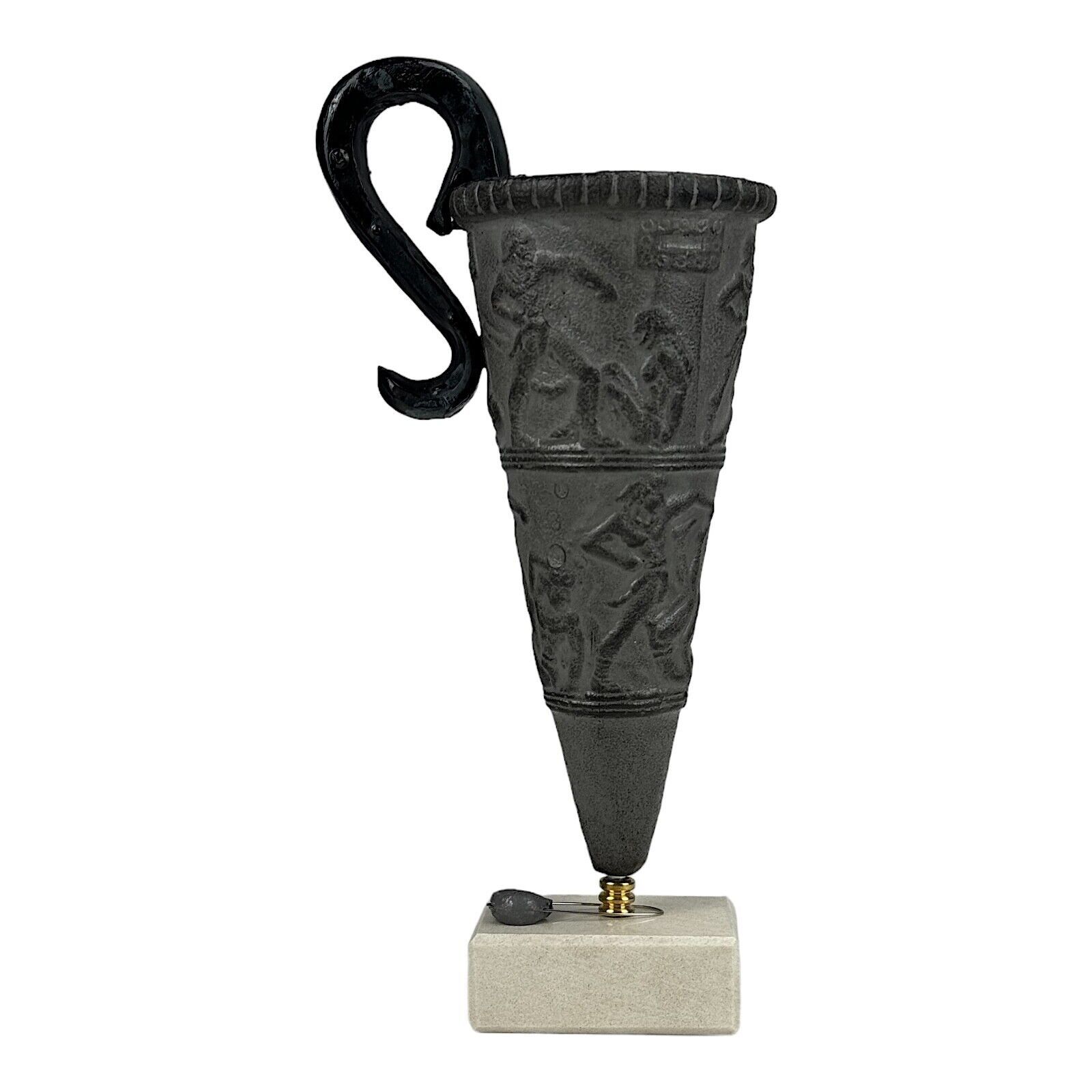 The Boxer Rhyton Ceramic Vase on Marble Base Minoan art High Quality ...