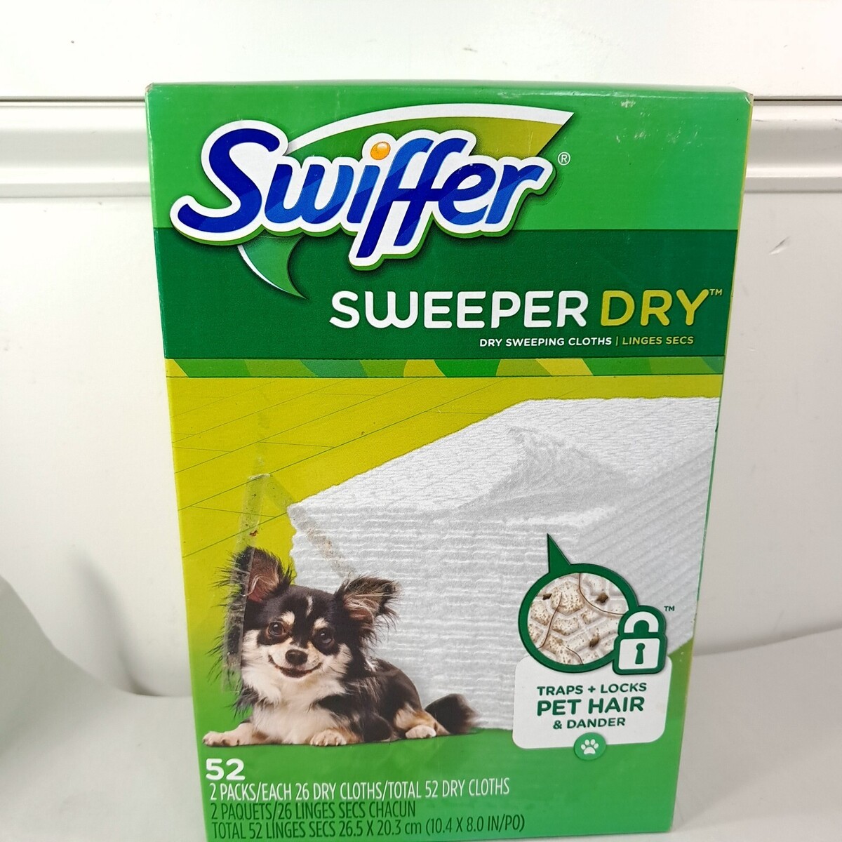 NEW Swiffer Sweeper Dry PET Sweeping Cloths Refills 52 count hair ...