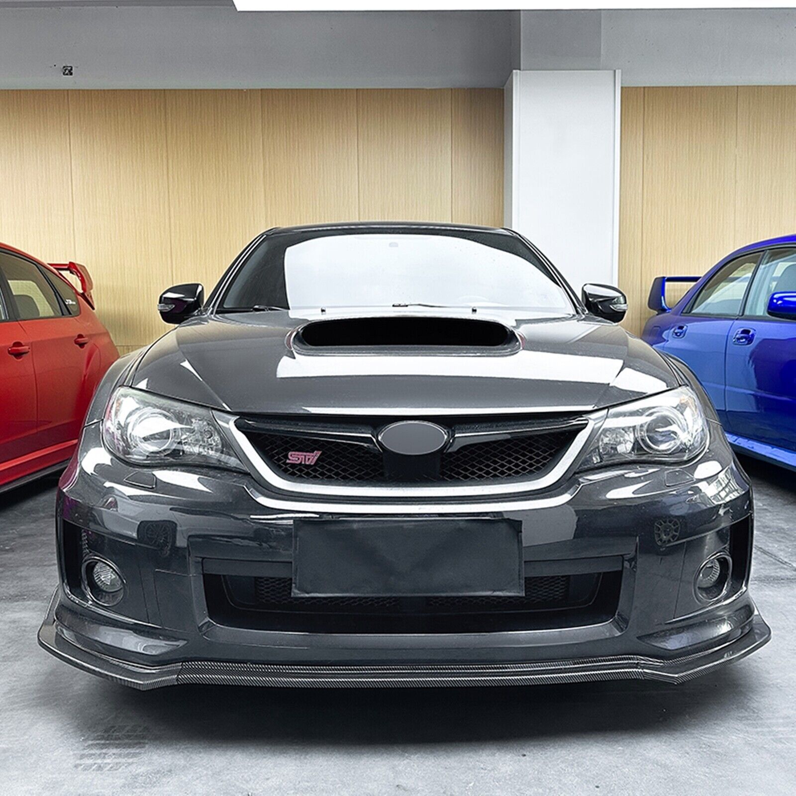 Carbon Fiber Look Front Bumper Spoiler Lip fits Subaru Impreza WRX STI ...