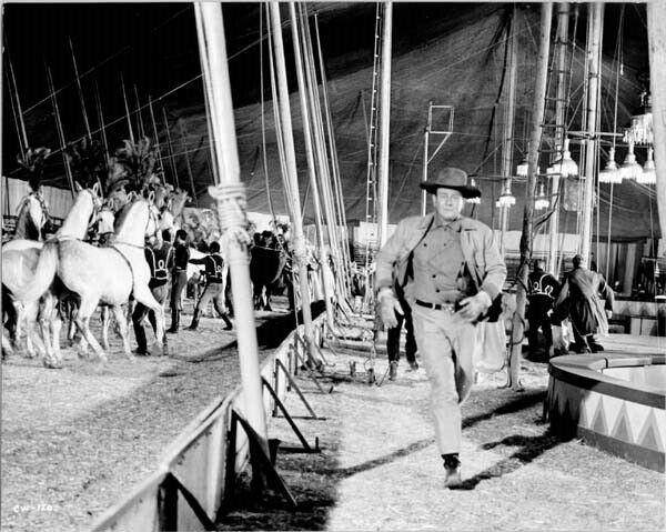 Circus World 1964 original 8x10 photo John Wayne runs inside circus tent - Everything Else