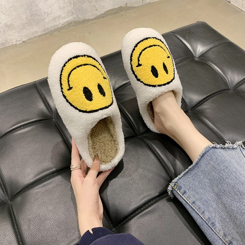 New Smiley Face Slippers Women House Slippers Happy Face Slippers ...