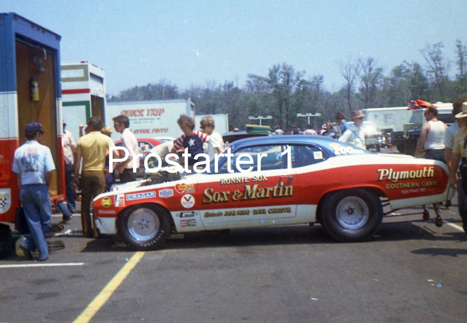 Sox & Martin 1973 Pro Stock Duster RONNIE SOX 4x6 Color Drag Racing ...