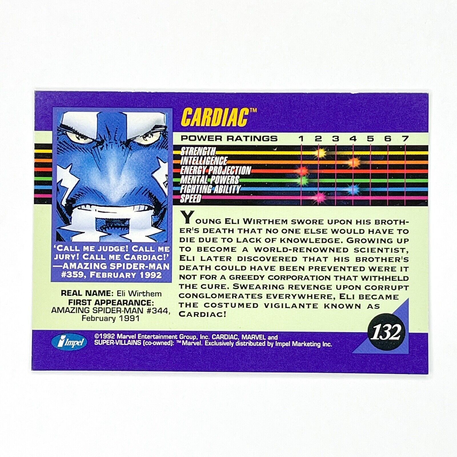 Marvel Impel 1992 Cardiac Super Villains and similar items