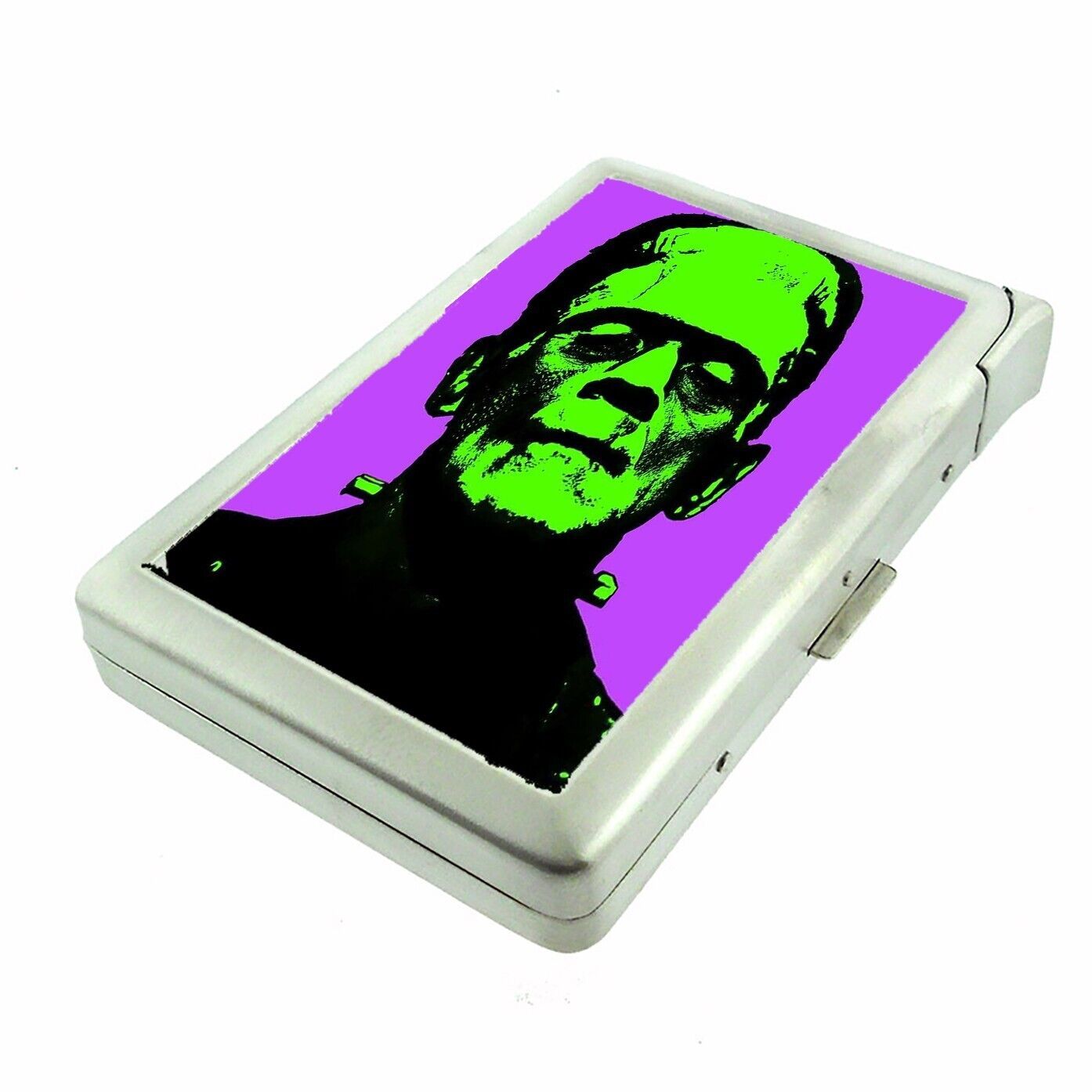 Classic Horror Monster Pop Art Cigarette Case w/Built in Lighter Metal ...