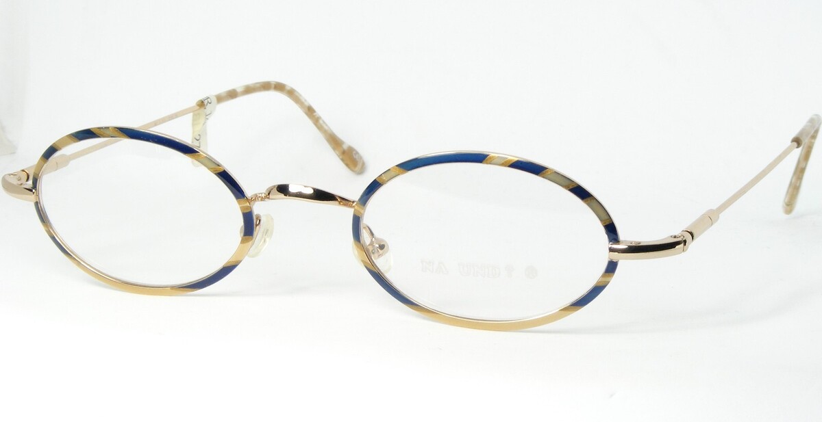 NA UND? Design MARION RAMM 41/F1 B GOLD BLUE EYEGLASSES GLASSES METAL ...