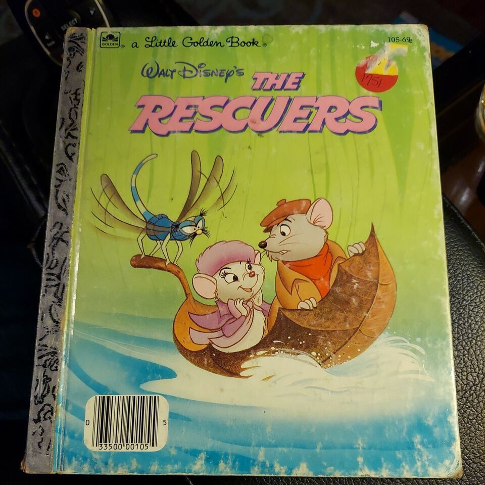 Little Golden Book - Walt Disney's The Rescuers 1977 HC - Books