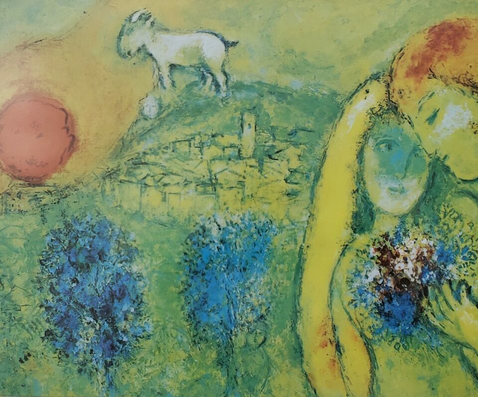 MARC CHAGALL - THE LOVERS FROM VENICE - Vintage Portal Publications Art ...