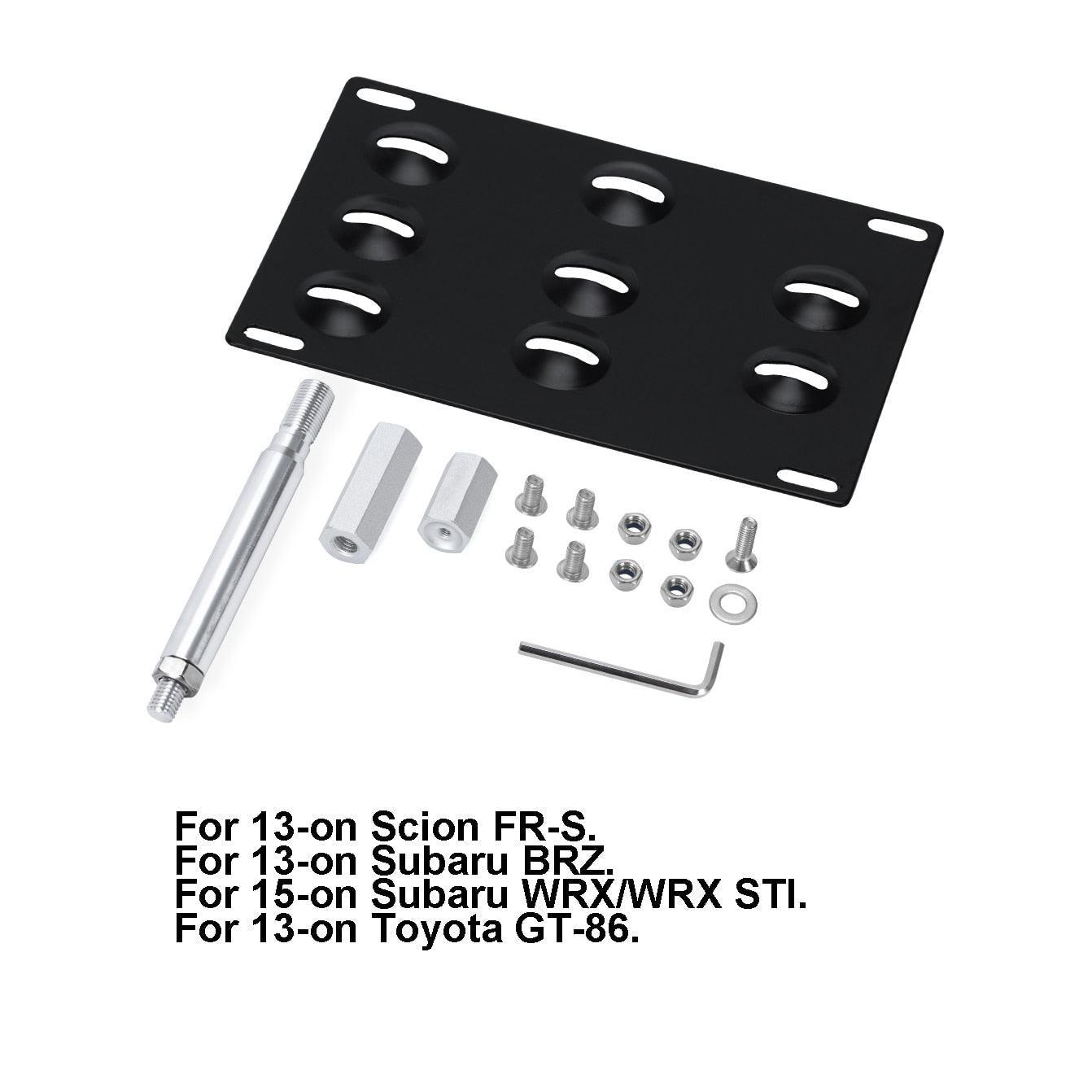 JDM Front Tow Hook License Plate Mount Bracket Holder For BMW Subaru ...