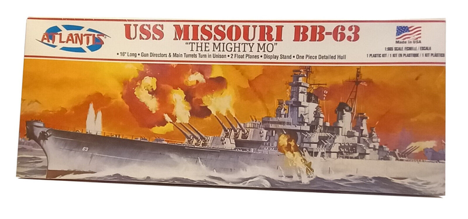 Atlantis Models USS Missouri BB-63 1:665 Scale Model Kit 16" Long New ...