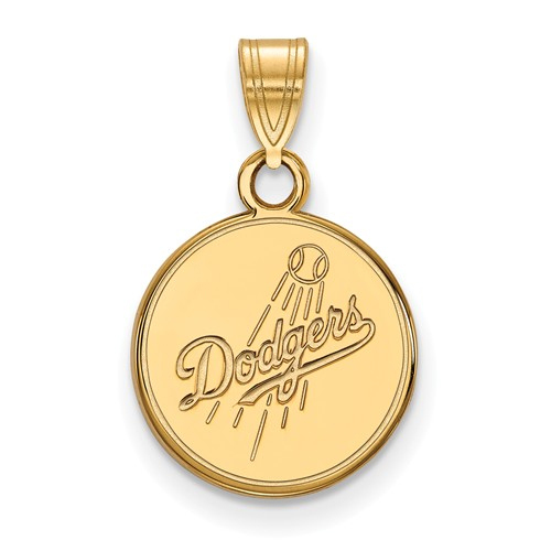 SS w/GP MLB Los Angeles Dodgers Small Logo Pendant - Bracelets & Charms