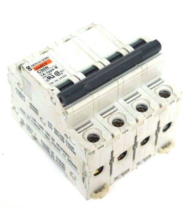 MERLIN GERIN MULTI 9 C60N CIRCUIT BREAKER CAT NO 24155, 1A-TYPE B ...