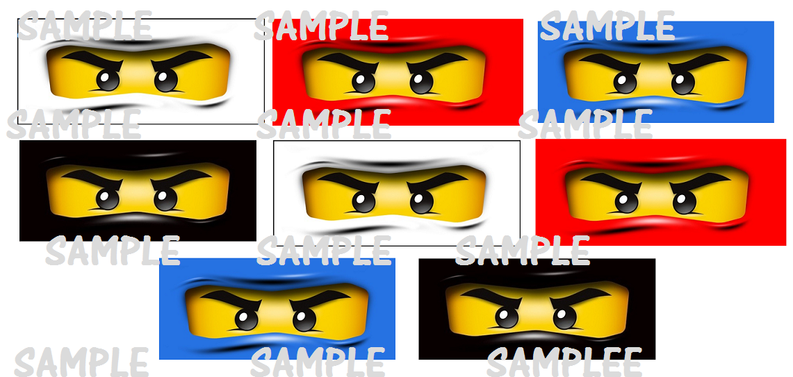 16 Ninjago inspired Eye Stickers, Party and similar items