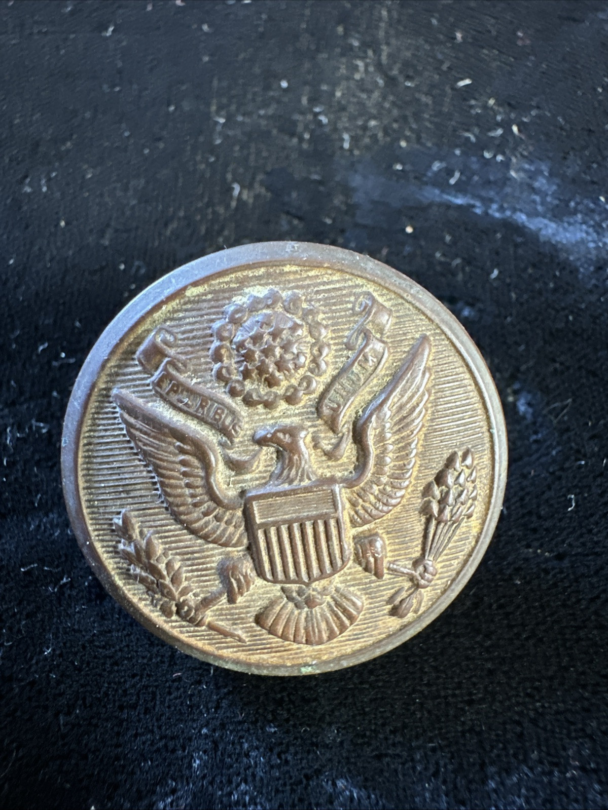 WW1 US Army Great Seal Button Rex Products New Rochelle NY - Other