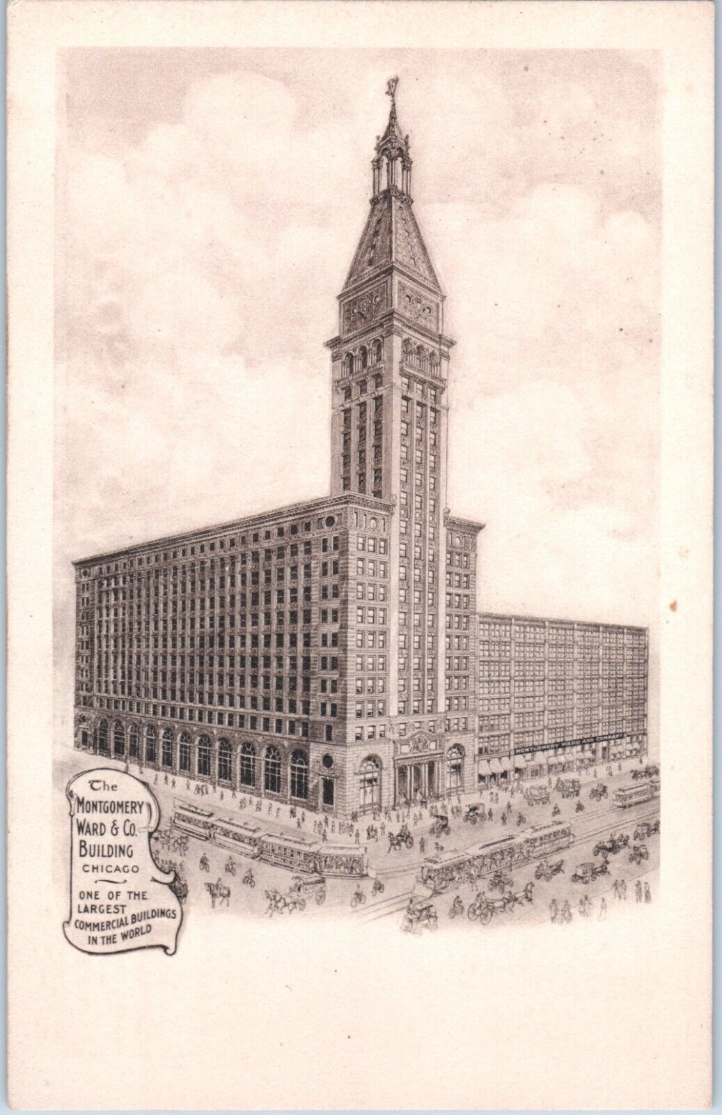 The Montgomery Ward & Co Building Chicago Illinois Postcard ...