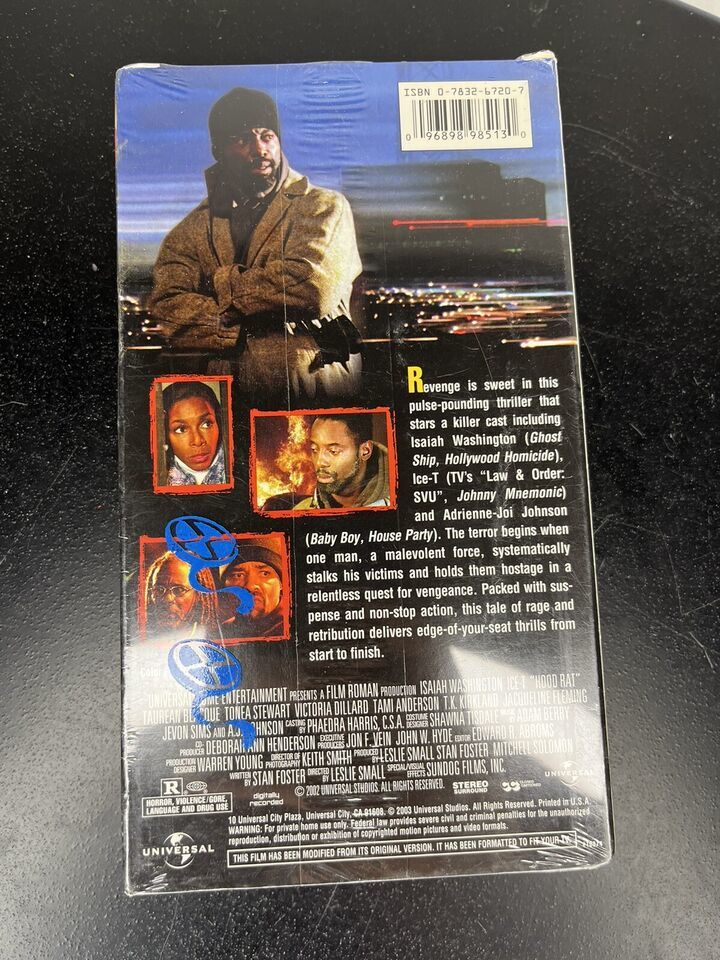 Vintage VHS Hood Rat Ice T Isaiah Washington NEW SEALED - VHS Tapes