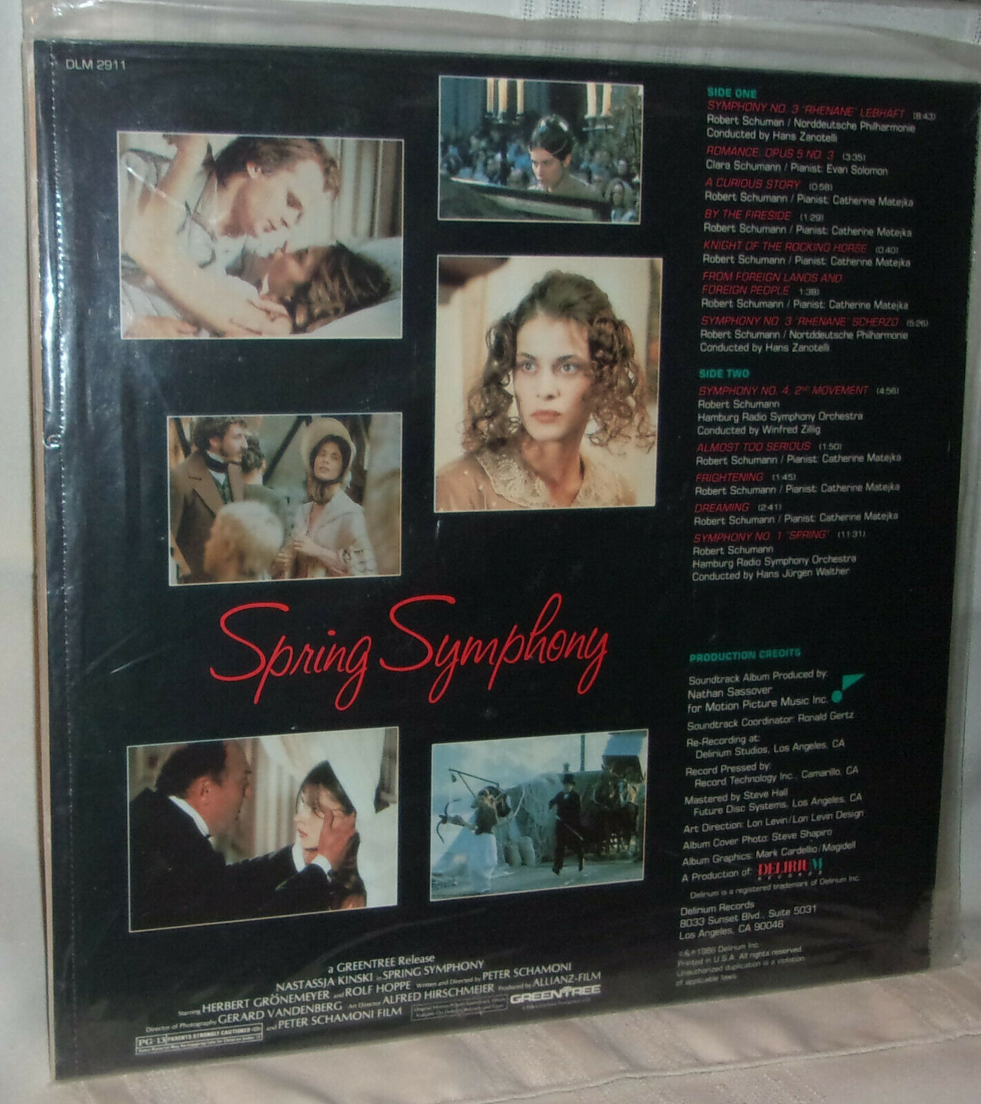 Schumann SPRING SYMPHONY Original Film Soundtrack RARE SEALED Delirium ...
