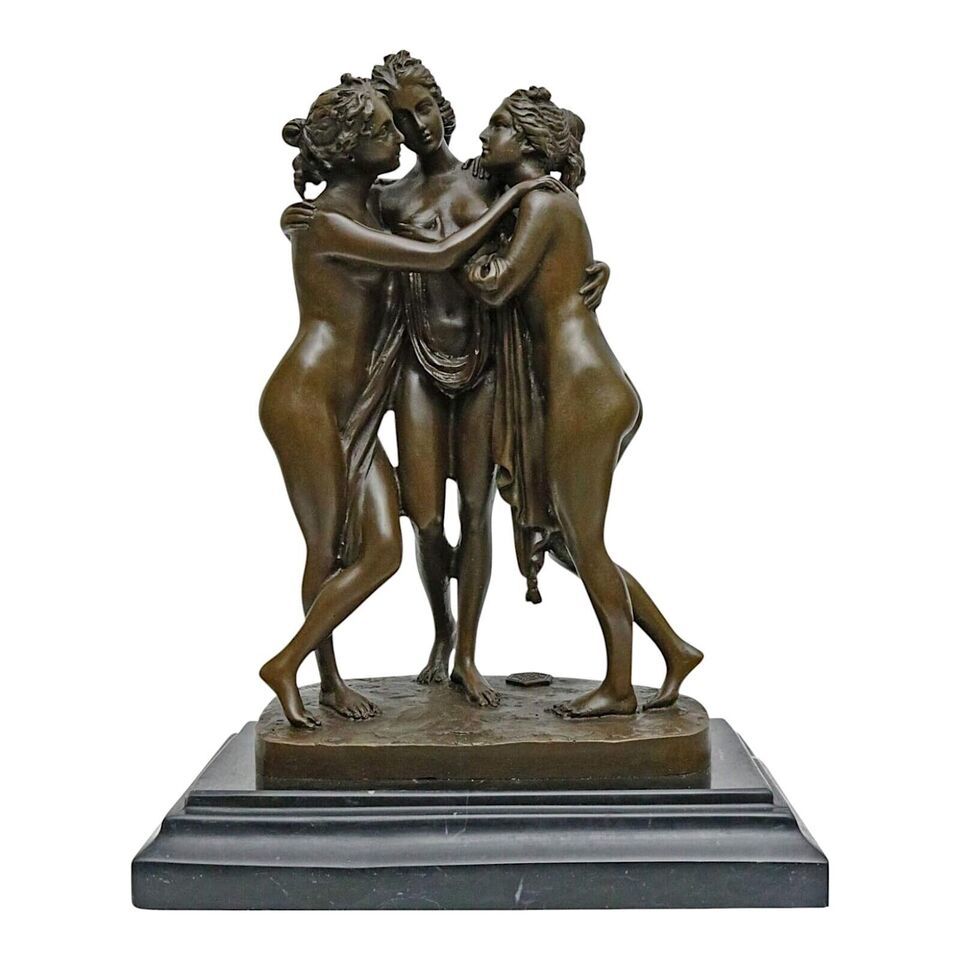 3 Grâces Mythologie Grecque Véritable Statue Sculpture en Bronze sur ...