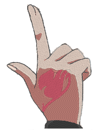 Anime Embroidery Pattern Fairy Tail Hand Sign - Digital Goods