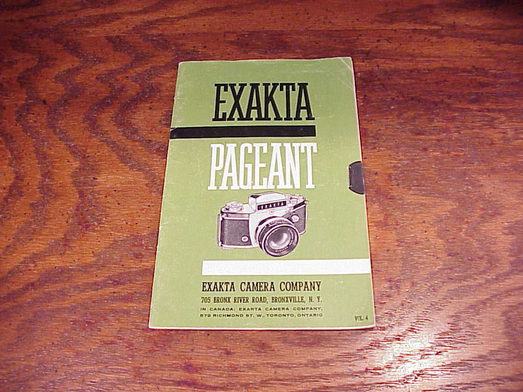 Vintage 1970's Exakta Pageant Camera Catalog, Volume 4, 24 pages ...