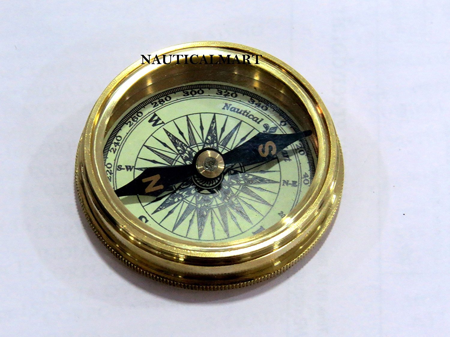 NauticalMart marine brass compass with calendar - Compasses