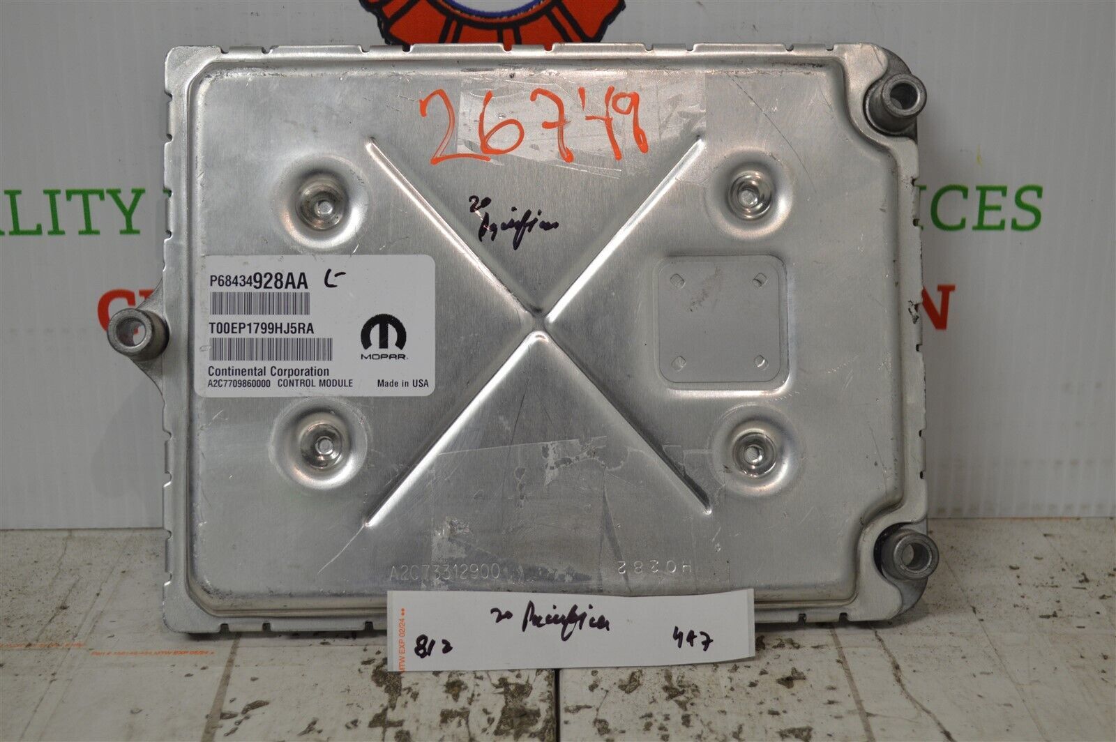 2020 Chrysler Pacifica 3.6L Engine Control Unit ECU 68434928AA Module 812-4A7 - Engine Computers