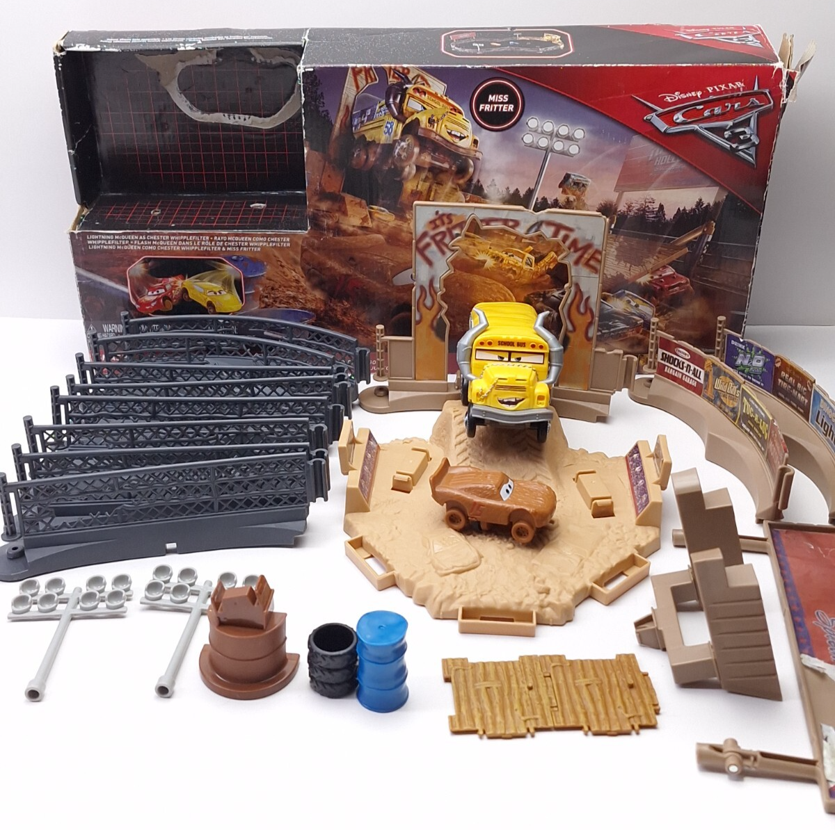 Disney Pixar Cars 3 Crazy 8 Crashers Smash And Crash Derby Playset ...