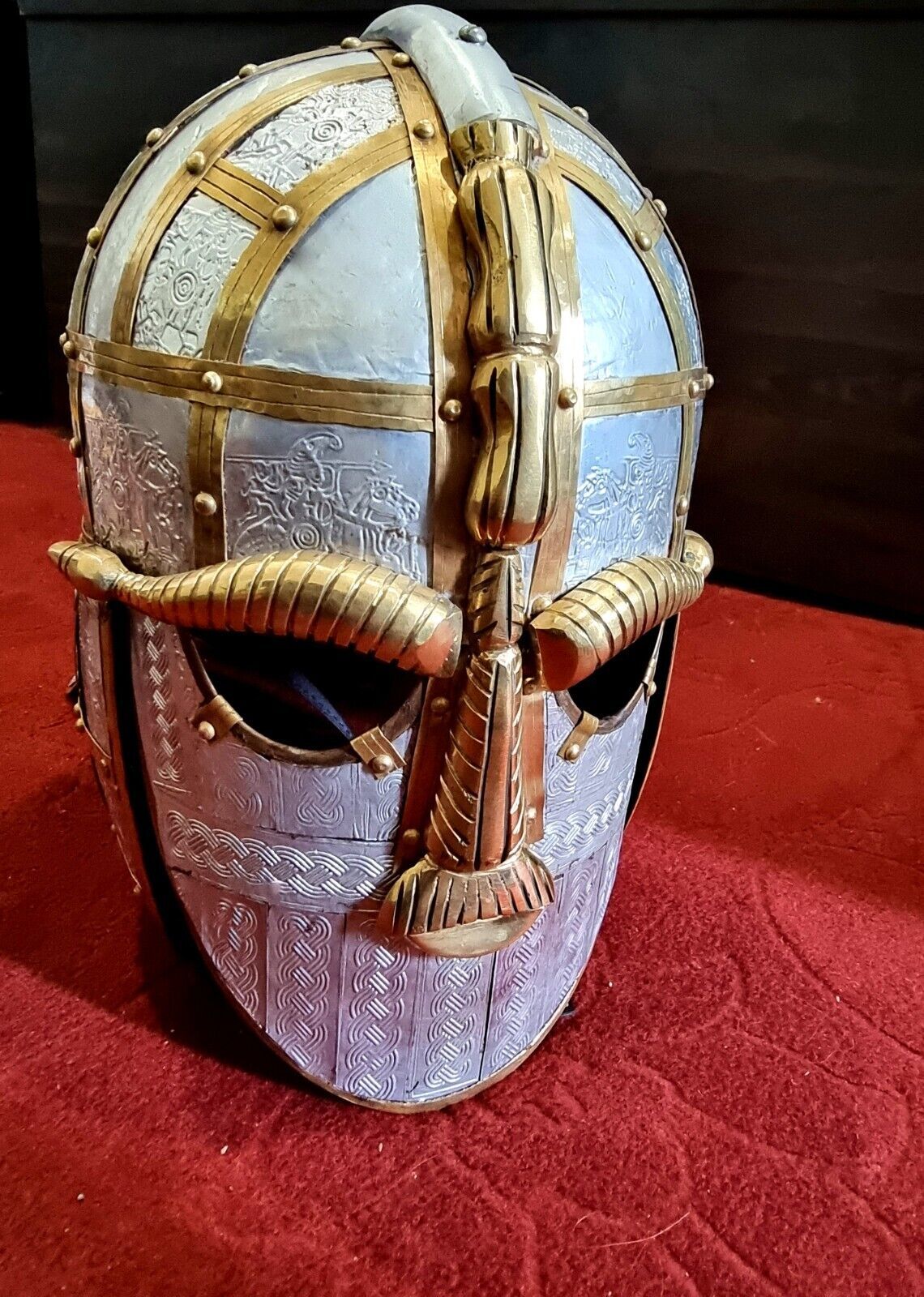 Medieval Sutton Hoo Warriors Helmet Viking Vendel Helmet - Armor & Shields