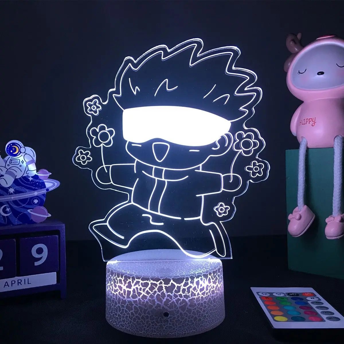 Anime Jujutsu Kaisen Figure 3D LED Lamp Cartoon Gojo Satoru RGB Night ...
