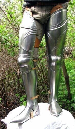 Medieval Knight Steel Full Leg Armor Halloween Armor Costume Warrior ...