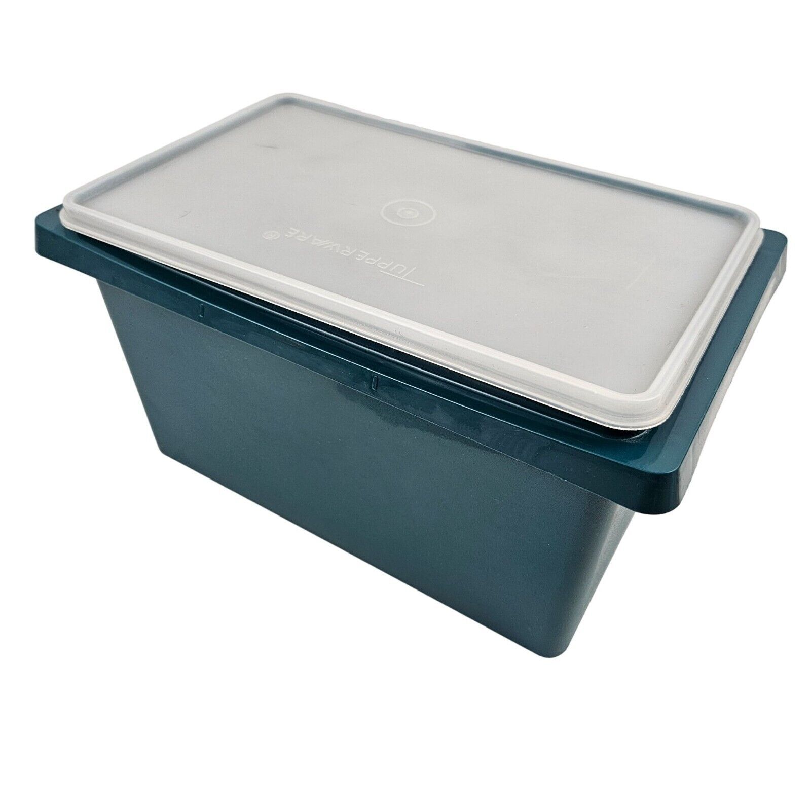 Tupperware Carry All Rectangle Storage Container 1431 Hunter Green Lid ...