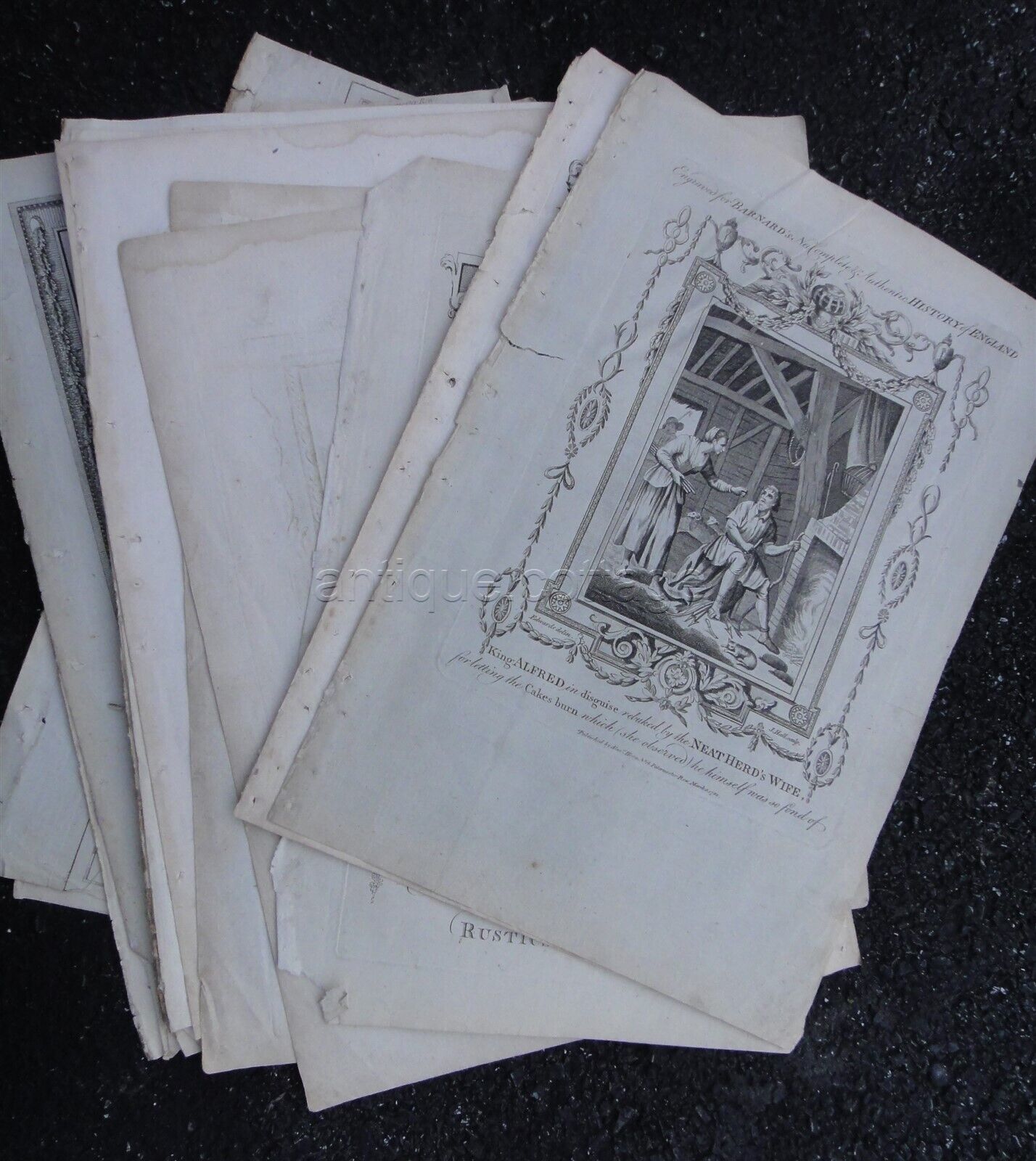 1700s LOT antique BRITISH ENGRAVINGS history england clarks josephus ...