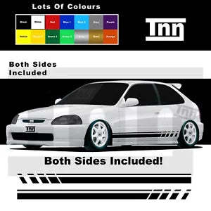 For Honda Civic Stickers Type R S ES EP FK FD FN EG Racing Stripes ...