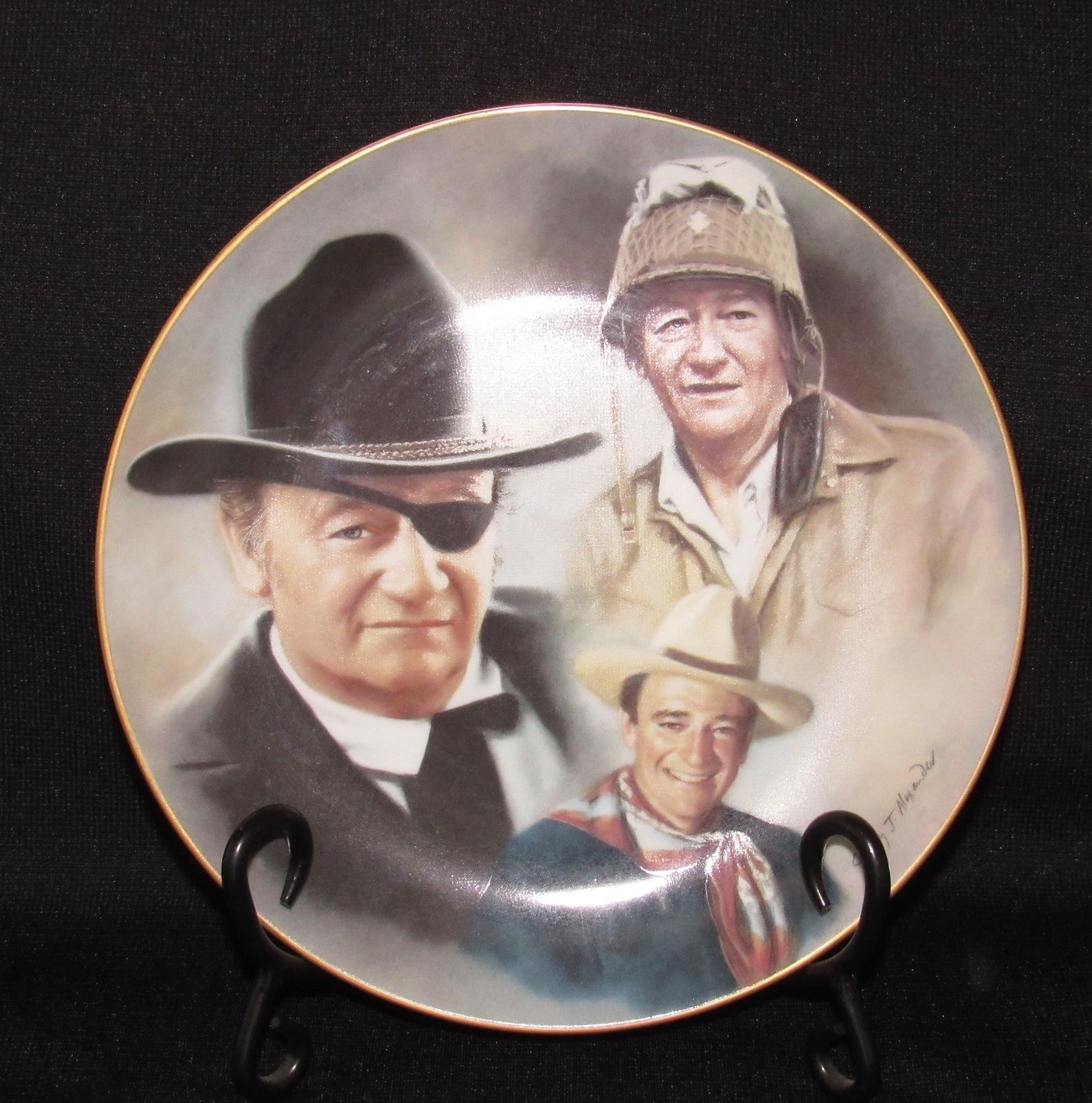 1982 John Wayne Limited Edition Collectible Plate Hackett American ...