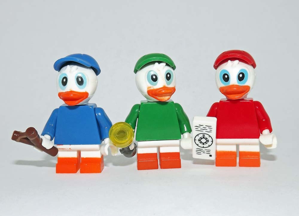 Huey, Dewey And Louie Set Donald Duck Disney Cartoon Custom Minifigures ...