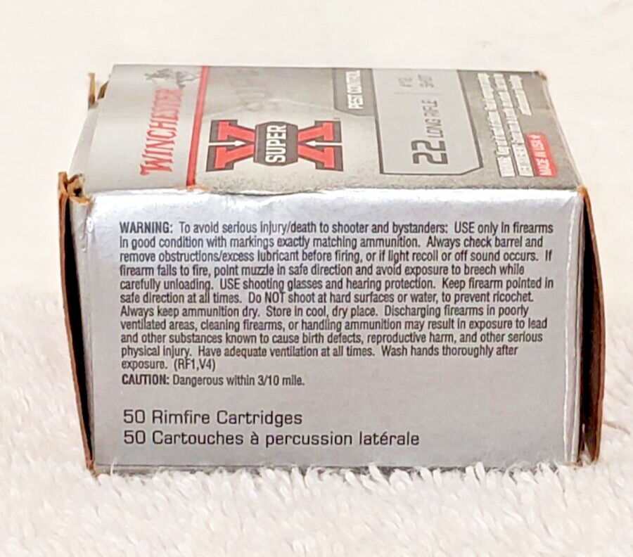 Vintage Winchester Super X 22LR #12 Shot X22LRS Empty Ammo Box ONLY ...