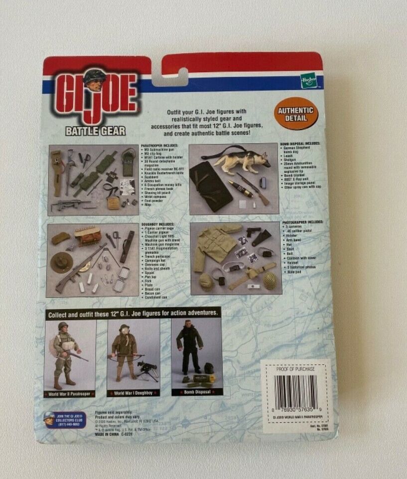 GI JOE WWII PARATROOPER BATTLE GEAR 1/6 Scale - Action Figures